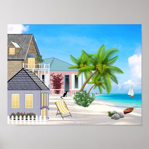 Beach Landscape Poster | Zazzle