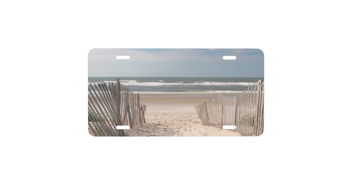 Beach License Plate | Zazzle