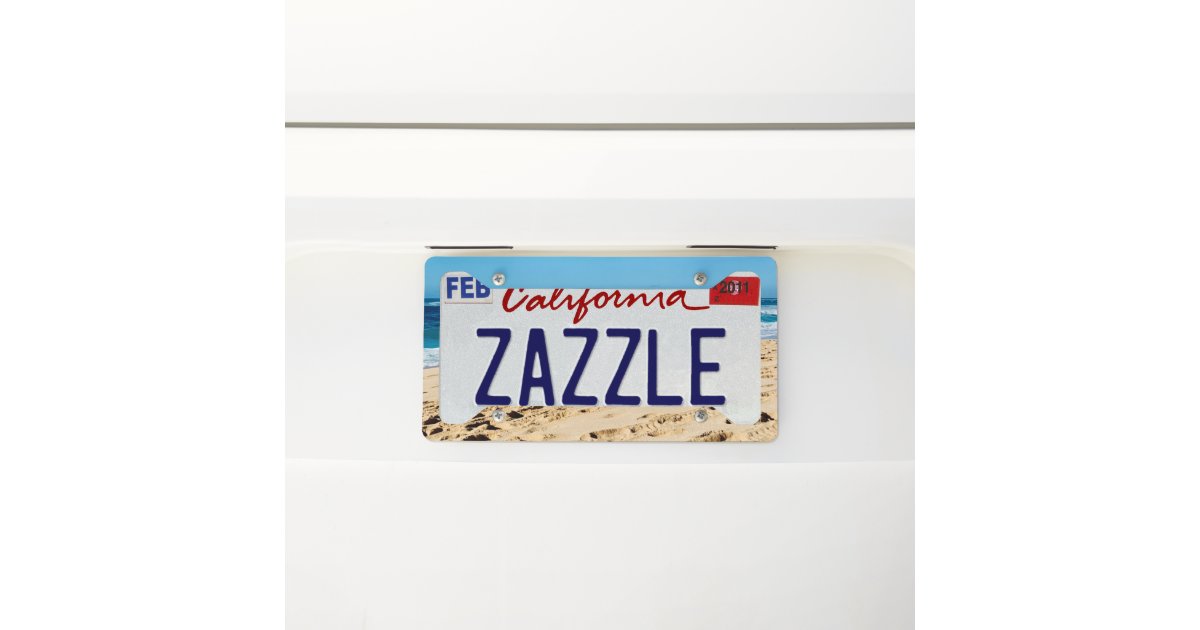Beach License Plate Frame | Zazzle