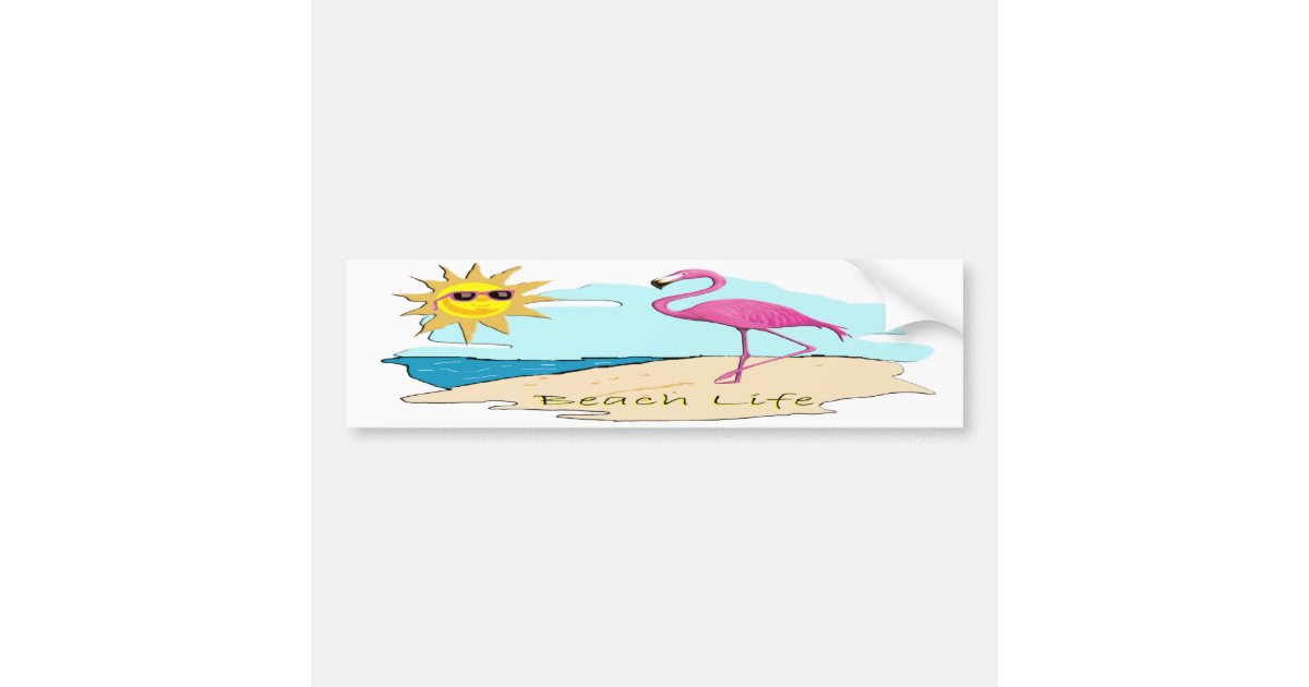 Beach Life Bumper Sticker | Zazzle