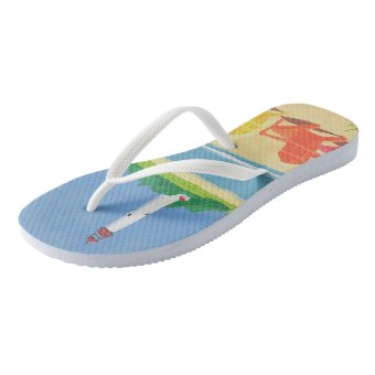 Beach Life Personalized Flip Flops | Zazzle