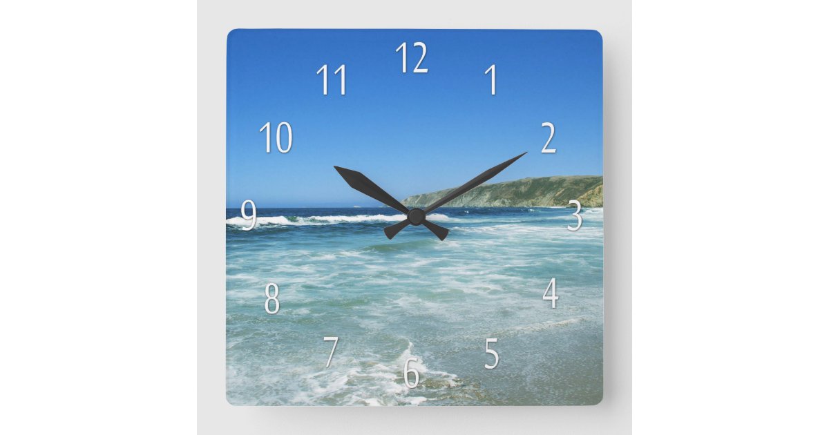 Beach Life Sea Views Ocean Wall Clock | Zazzle