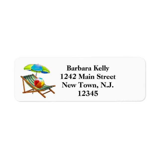 Beach Lover Address Label | Zazzle