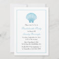 Beach Nautical Blue Shell Bachelorette Party Invitation | Zazzle