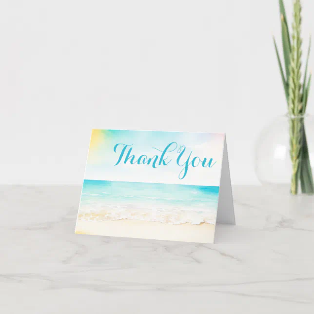 Beach Nautical Cruise Employee Appreciation Thank You Card | Zazzle