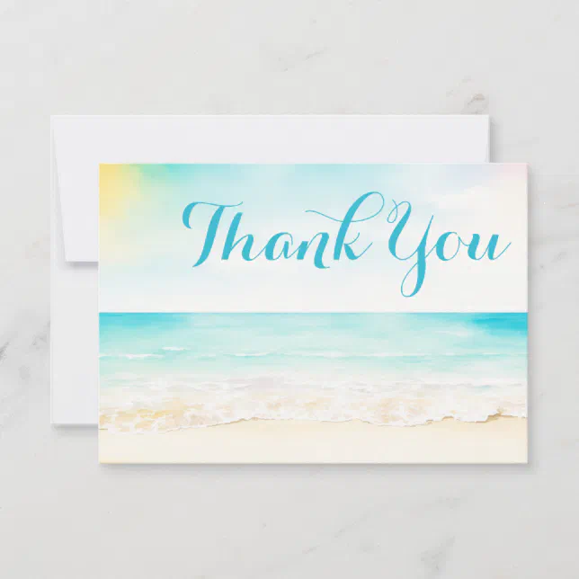 Beach Nautical Cruise Employee Appreciation Thank You Card | Zazzle