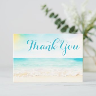 Beach Nautical Cruise Employee Appreciation Thank You Card | Zazzle
