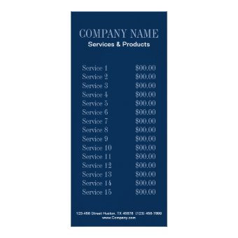 beach nautical ocean watercolor blue marble rack card | Zazzle