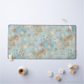 Beach Nautical Sea Turtle Seahorse Starfish Aqua Desk Mat | Zazzle