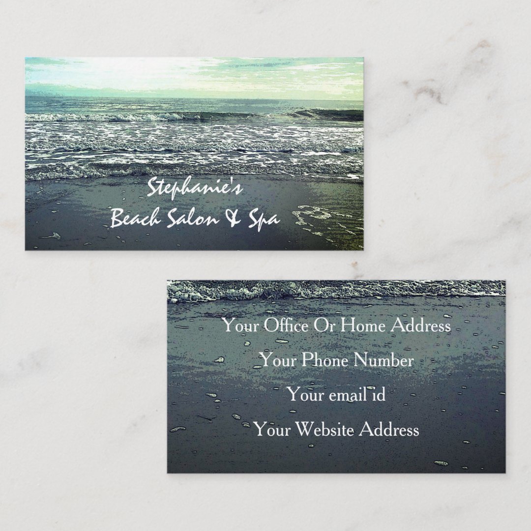 Beach Ocean Artistic Elegant Tropical Paradise Business Card | Zazzle