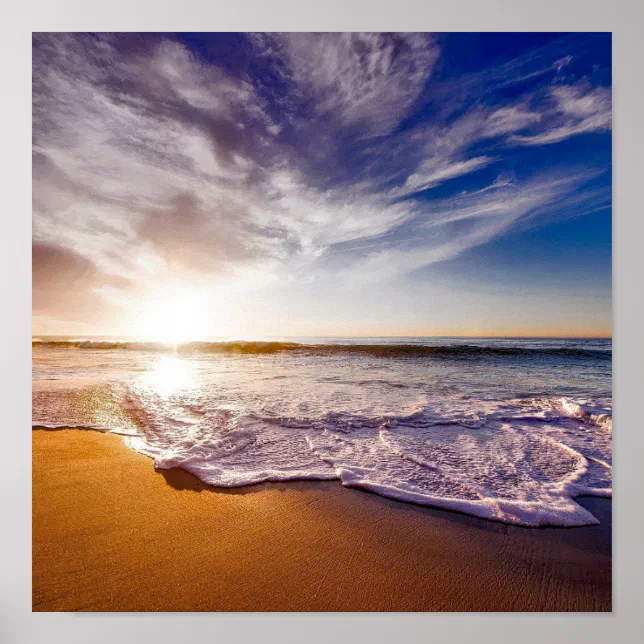 BEACH OCEAN BEAUTIFUL TROPICAL POSTER | Zazzle