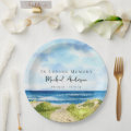 Beach Ocean Memorial Funeral Wake Paper Plates | Zazzle