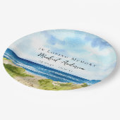 Beach Ocean Memorial Funeral Wake Paper Plates | Zazzle