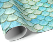 Beach Ocean Mermaid Fish Scales Wrapping Paper | Zazzle