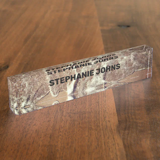 Beach Ocean Name Vintage Water Artistic Gift Desk Name Plate | Zazzle