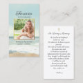 Beach Ocean Photo Funeral Memorial Prayer Card | Zazzle