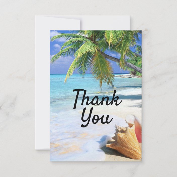 Beach Ocean theme thank you card | Zazzle
