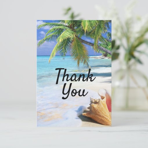 Beach Ocean theme thank you card | Zazzle