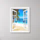 Beach Ocean View Fake Window Canvas Print | Zazzle