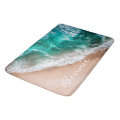 Beach ocean water on seashore sand tropical summer bath mat | Zazzle