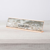Beach Ocean Water Waves Monogram Custom Name Gift Desk Name Plate | Zazzle