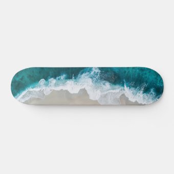 Beach Ocean Waves Skateboard | Zazzle