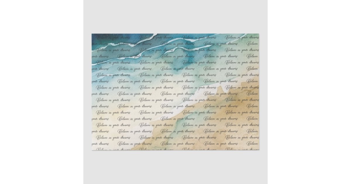Beach Ocean Waves Tissue Paper | Zazzle