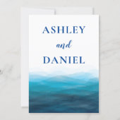 Beach Ocean Waves Wedding Invitation, Turquoise Invitation | Zazzle