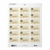beach palm tree address labels | Zazzle