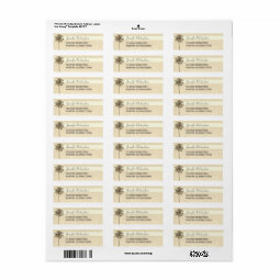 beach palm tree return address labels | Zazzle