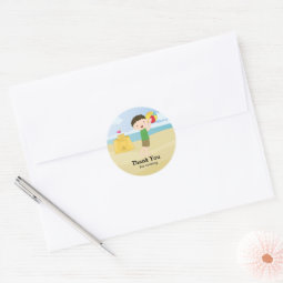 Beach Party Classic Round Sticker | Zazzle