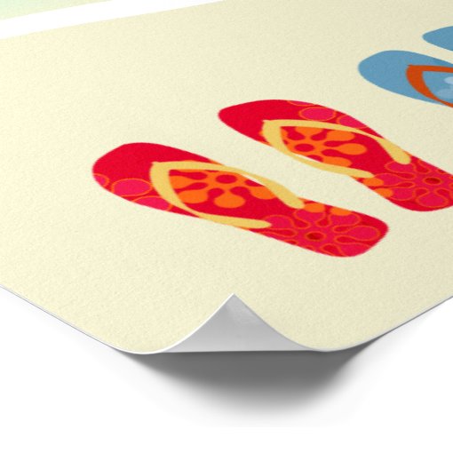 Beach Party Happy Birthday Autograph Poster | Zazzle