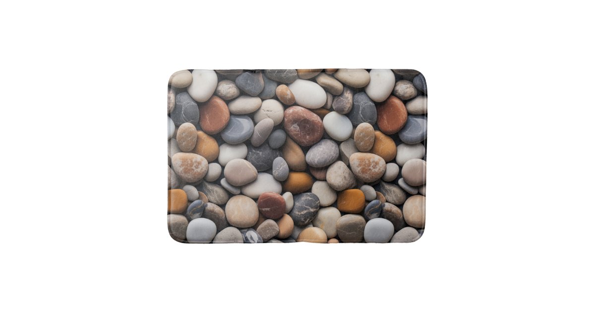 Beach Pebbles Bath Mat | Zazzle