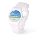 Beach Photo Beautiful Ocean Waves Personalized Watch | Zazzle
