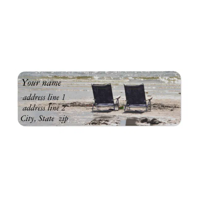 Beach photo label | Zazzle