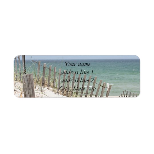 Beach photo label | Zazzle.com