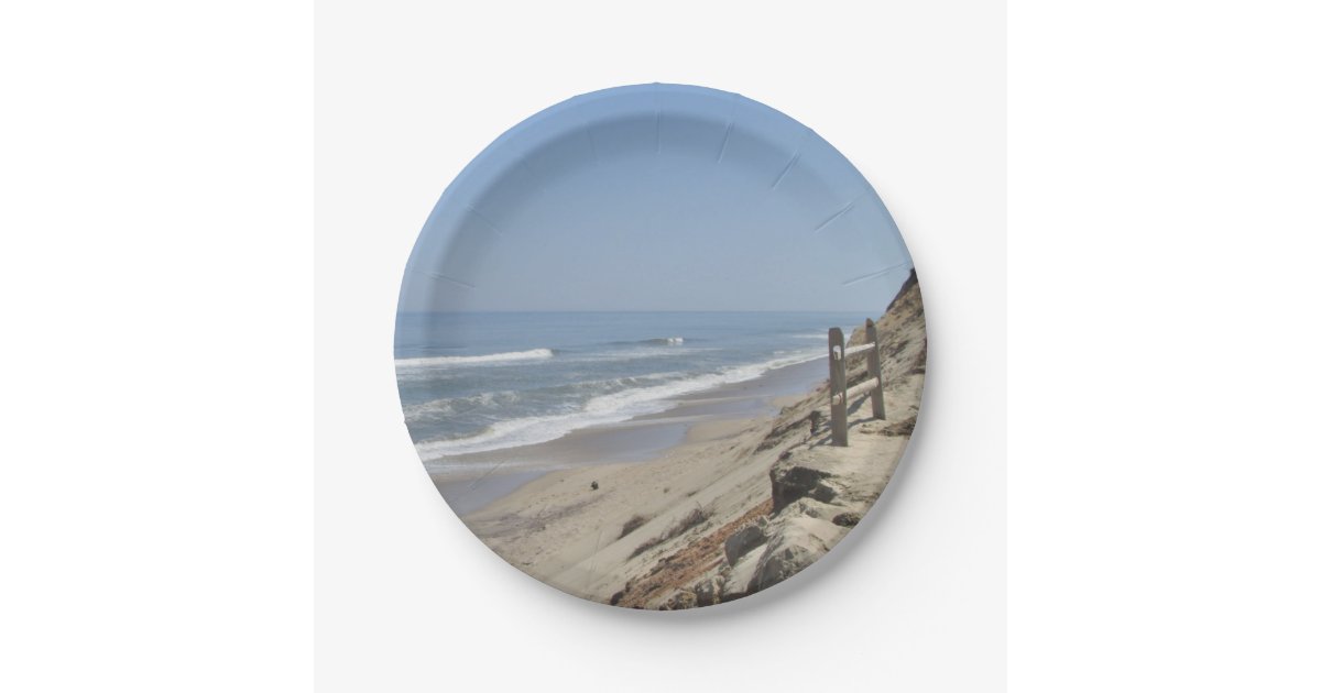 Beach photo paper plates | Zazzle