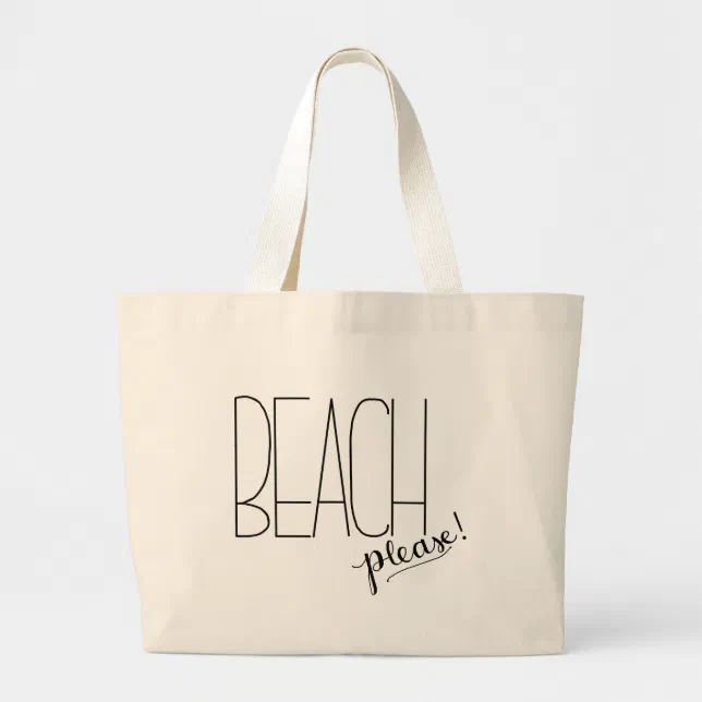 Beach Please! Beach Tote Bag | Zazzle