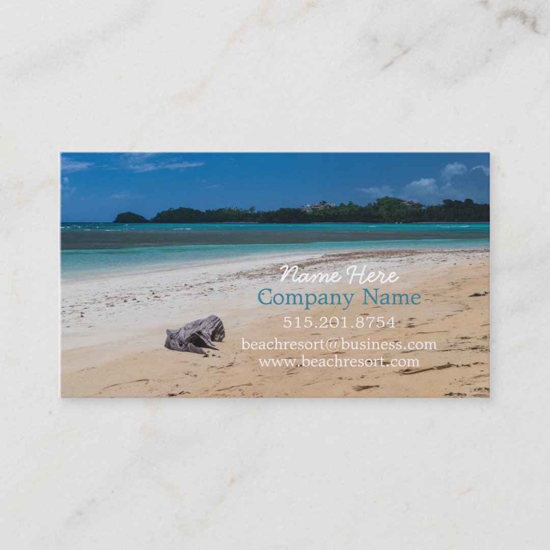 Beach Rental Property, Resort and Spa Business Card | Zazzle