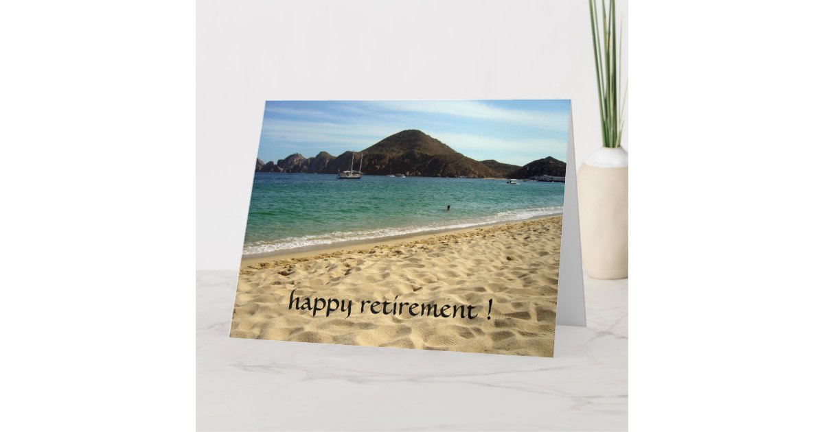 beach retirement big card | Zazzle