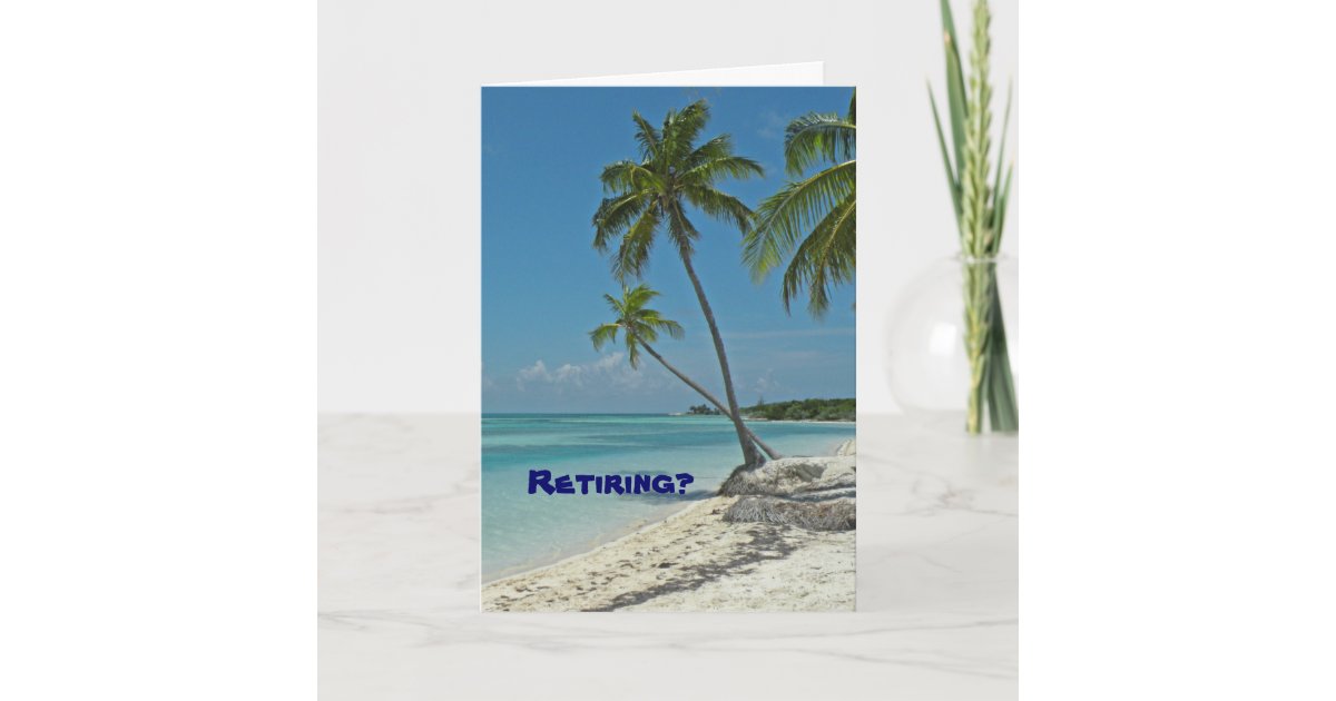 Beach Retirement Congratulations Card | Zazzle.com
