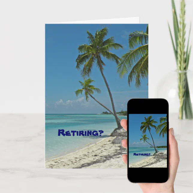 Beach Retirement Congratulations Card | Zazzle