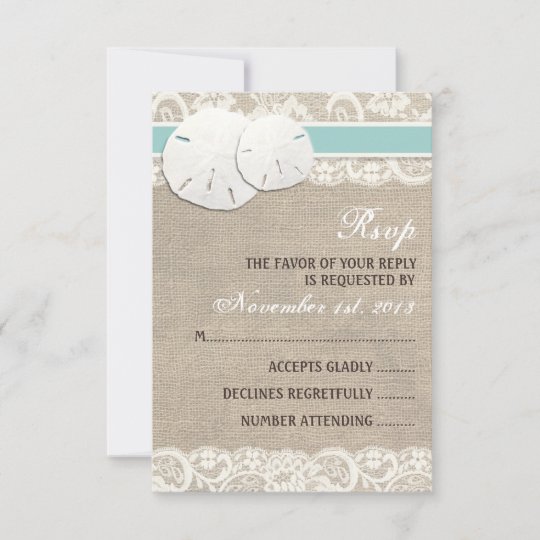 Beach Rustic Burlap Lace RSVP Card | Zazzle.com Beach Rustic Burlap Lace RSVP Card | Zazzle.com
