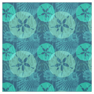 Sand dollar seashell beach theme textile fabric | Zazzle.com