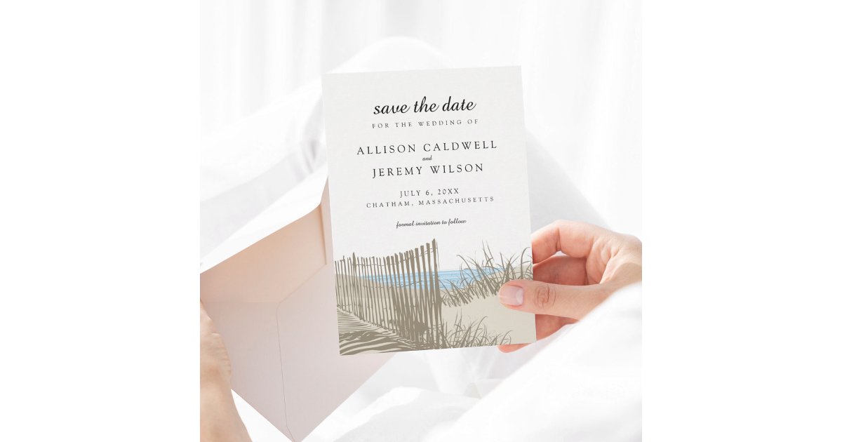 Beach Sand Dunes Wedding Save the Date | Zazzle