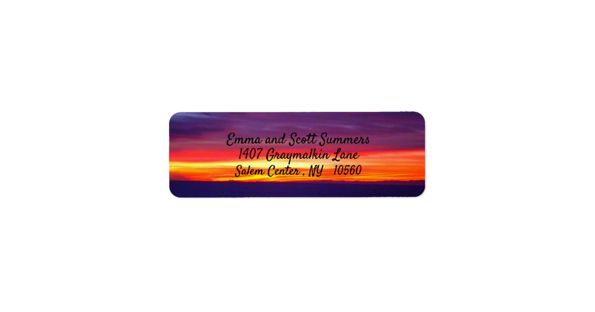 Beach Sand Ocean Sunset Sunrise Address Labels | Zazzle
