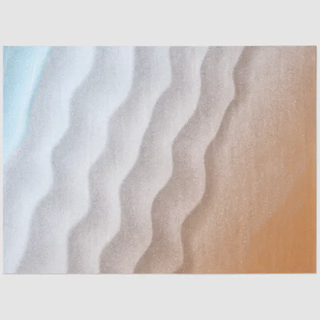 Beach Sand water Background Decoupage Tissue Paper | Zazzle