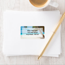 Beach Scene 1 Label | Zazzle