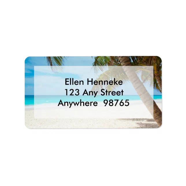 Beach Scene 1 Label | Zazzle