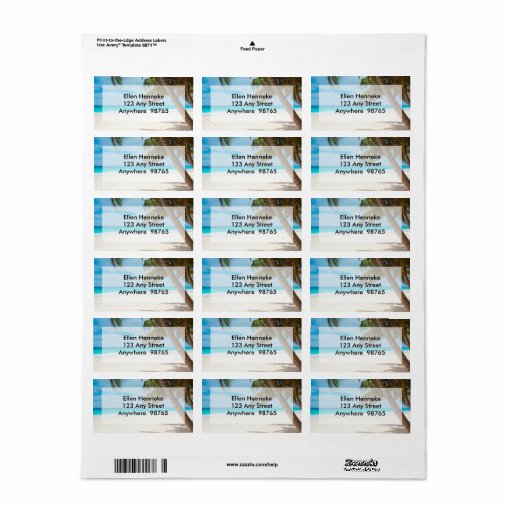 Beach Scene 1 Label | Zazzle